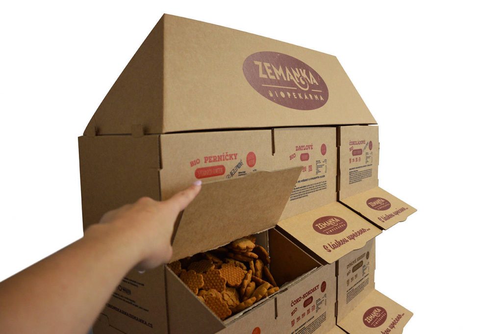 Award winning corrugated display for biscuits | Corrugated Of Course!