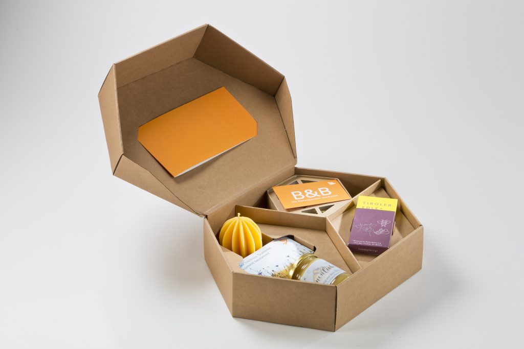Gift packaging contains corrugated home for bees | Corrugated Of Course!