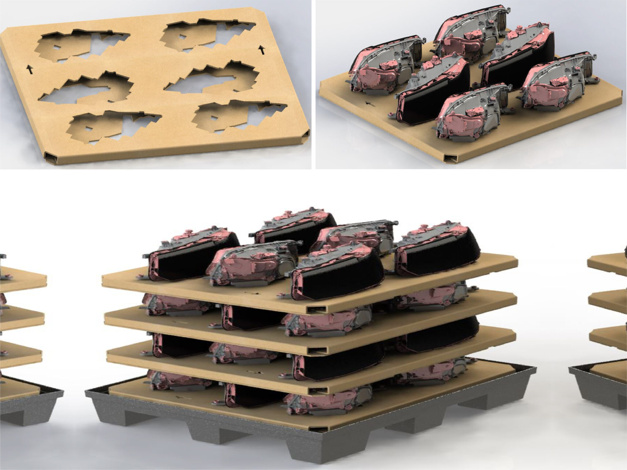 Sustainable transit packaging for automotive headlights | Corrugated Of ...